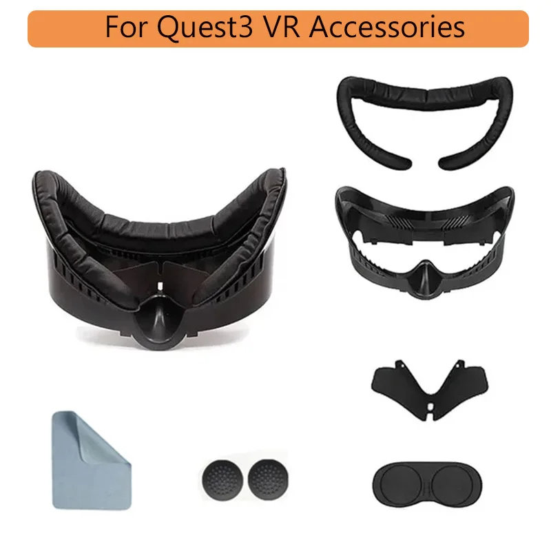 Widened-Face-Cover-For-Meta-Quest-3-VR-Headset-PU-Leather-Pad-Face ...