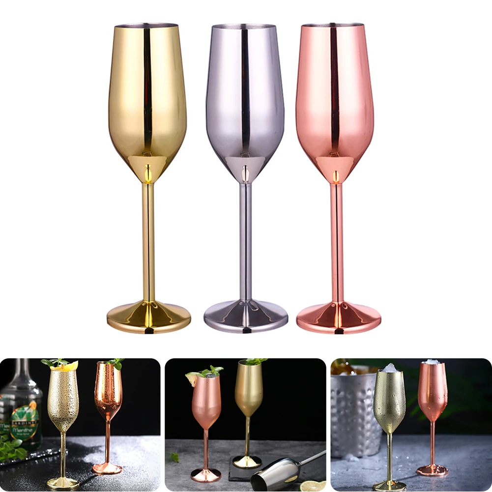 Copa-de-champ-n-de-acero-inoxidable-de-220ml-copa-de-vino-irrompible ...