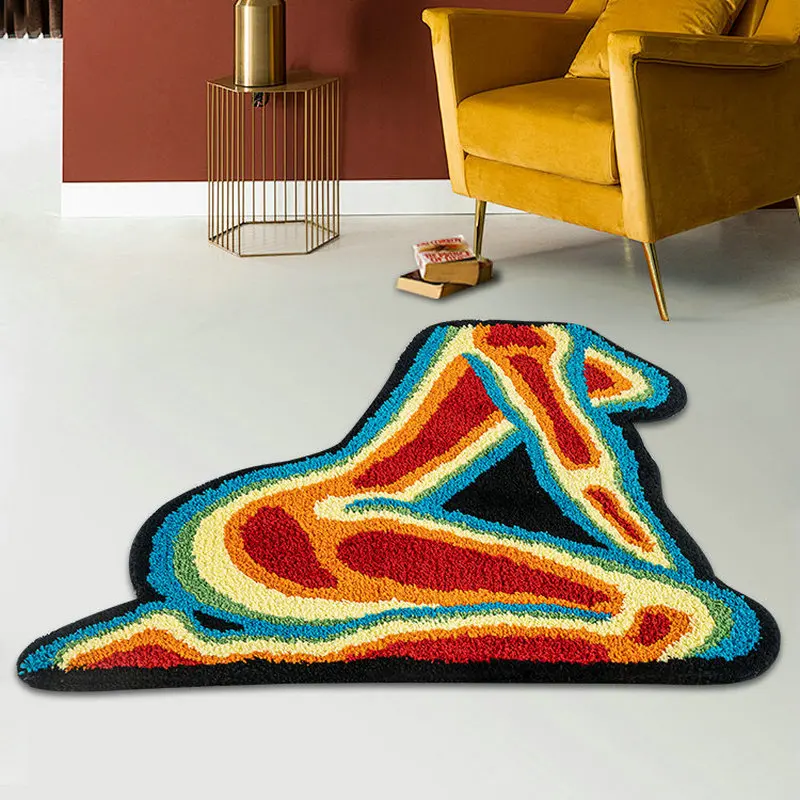 Handmade-Female-Body-Rug-Shape-Tufted-Carpet-Plush-Fluffy-Soft-Multiple ...