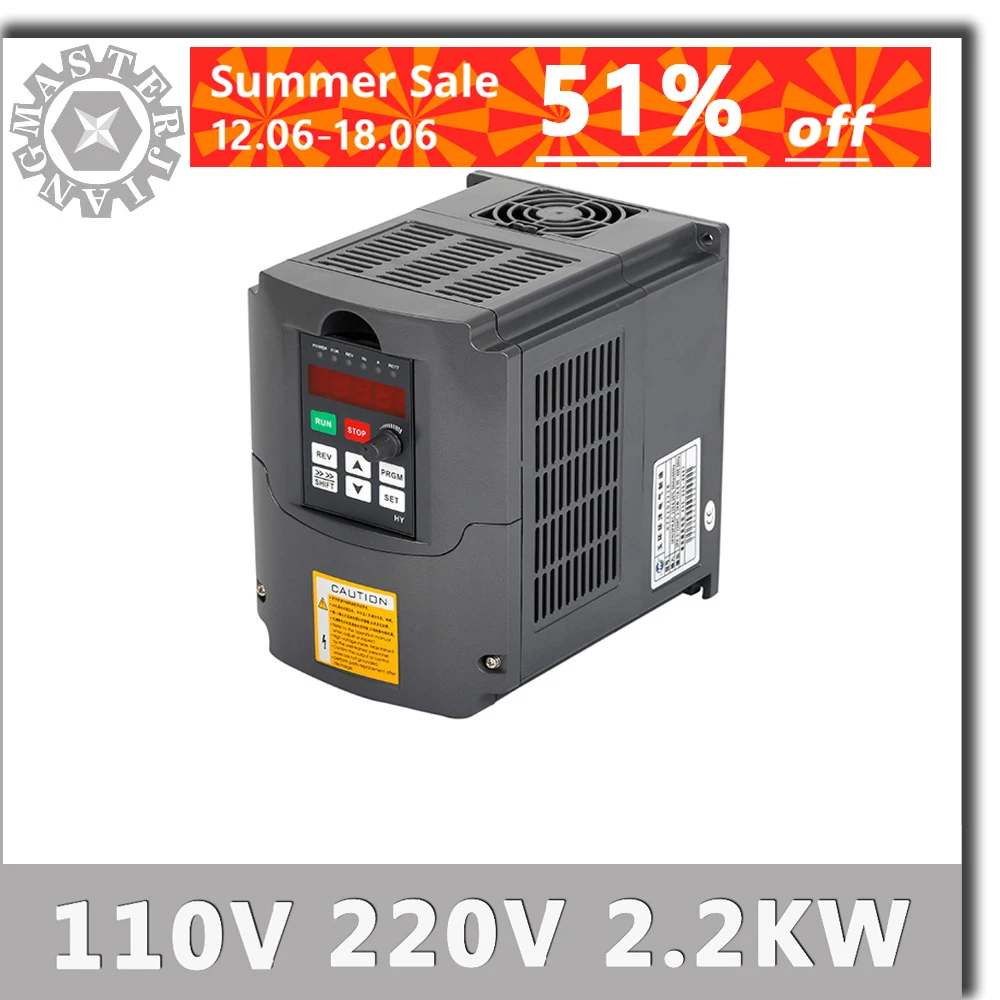 For 2.2KW spindle 2.2kw 110V 220V HY Inverter 2.2kw HY VFD Spindle ...