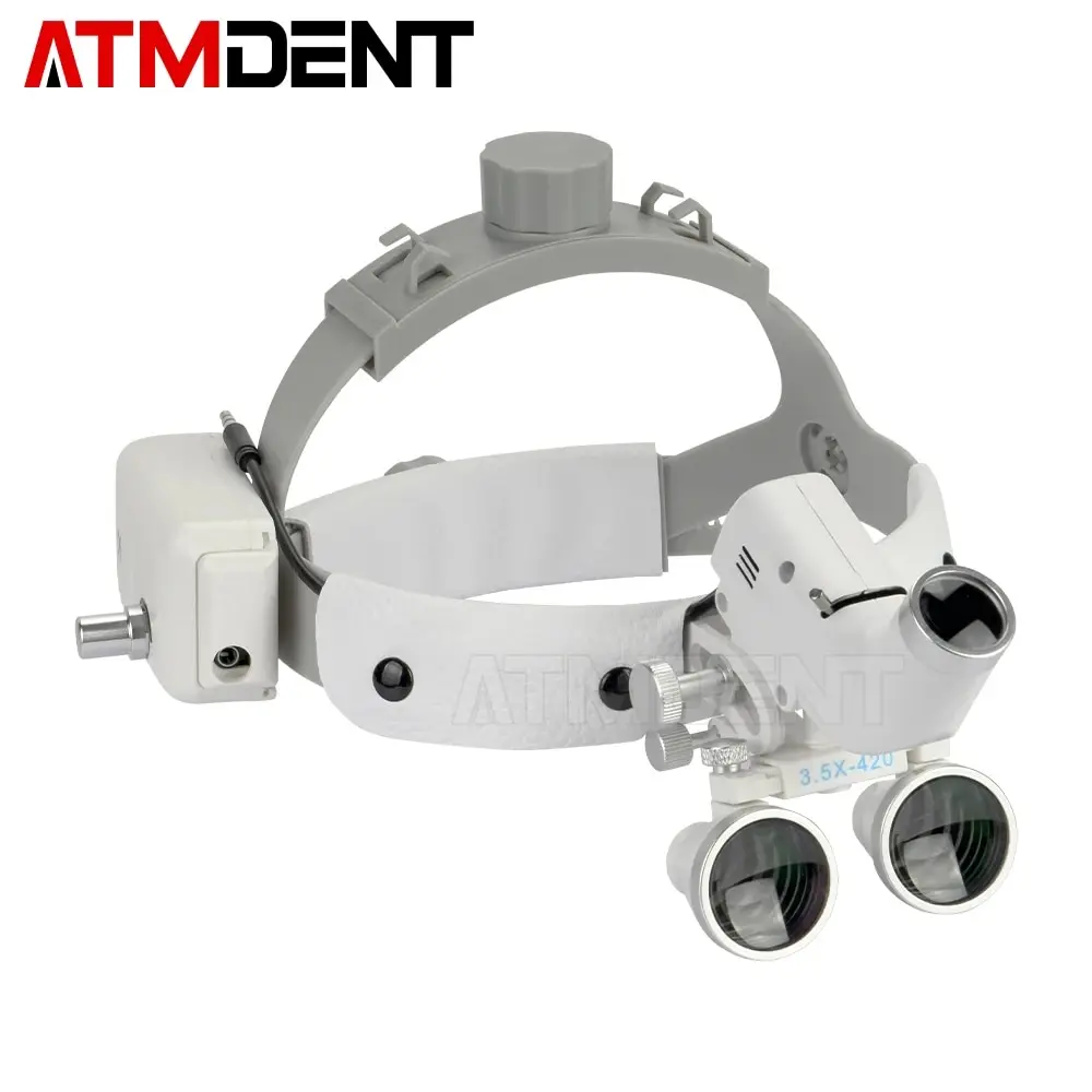 Dental-Surgical-LED-Headlight-Headband-Binocular-Loupes-Brightness-Spot ...