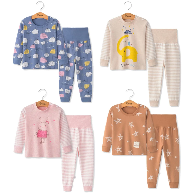 Children Pajamas 2pc Long Sleeve Cartoon Kids Sleepwear Baby Girl ...