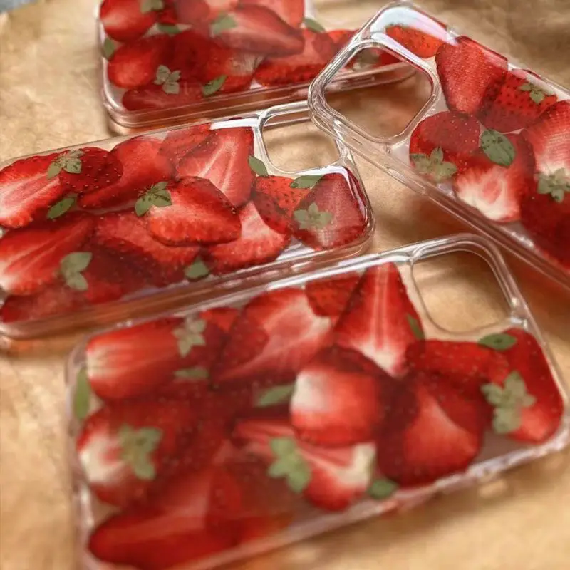 Ins-Style-Strawberry-Mobile-Phone-Case-for-IPhone-15-14-11-12-13-Pro ...