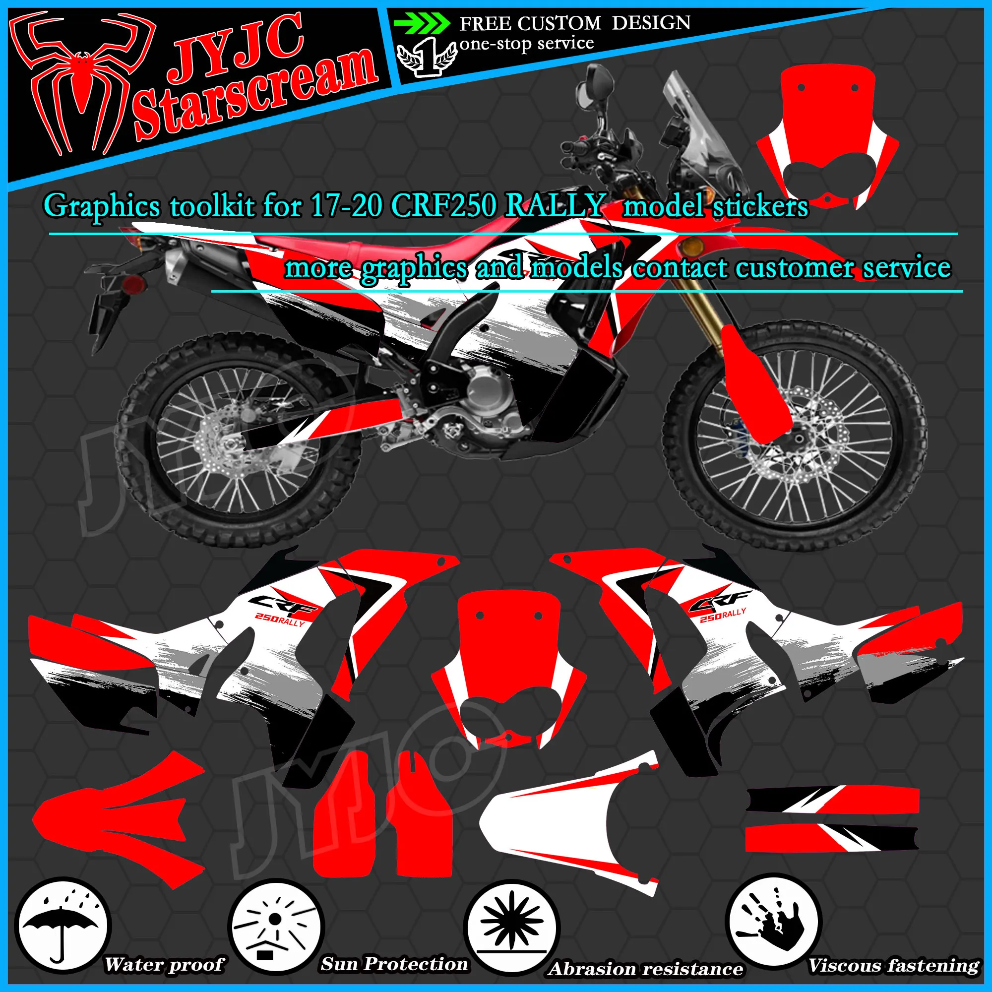 Graphic-Kit-for-2017-2018-2019-2020-2021-CRF250-CRF300-RALLY-Motorcycle ...