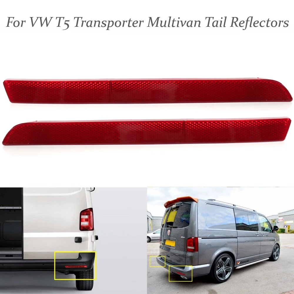 1-Pair-Red-Rear-Bumper-Reflector-Tail-Light-Lamp-Fit-For-VW-Transporter ...