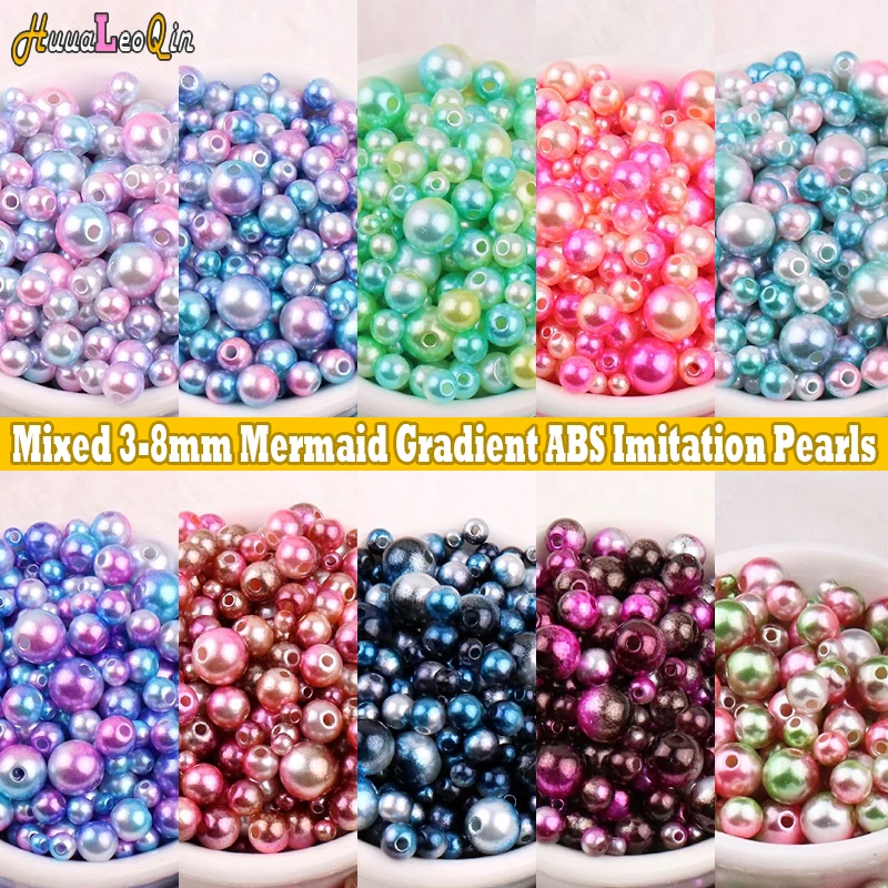 Abs Imitation Pearls | Gradient Pearl | Abs Beads | Garment Beads - 3 ...