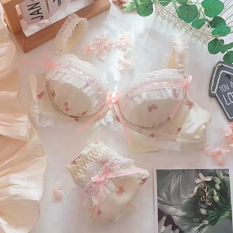 Lolita Girly Lingerie Girly Japanese Cute Lace Lace Small Chest Pull ...