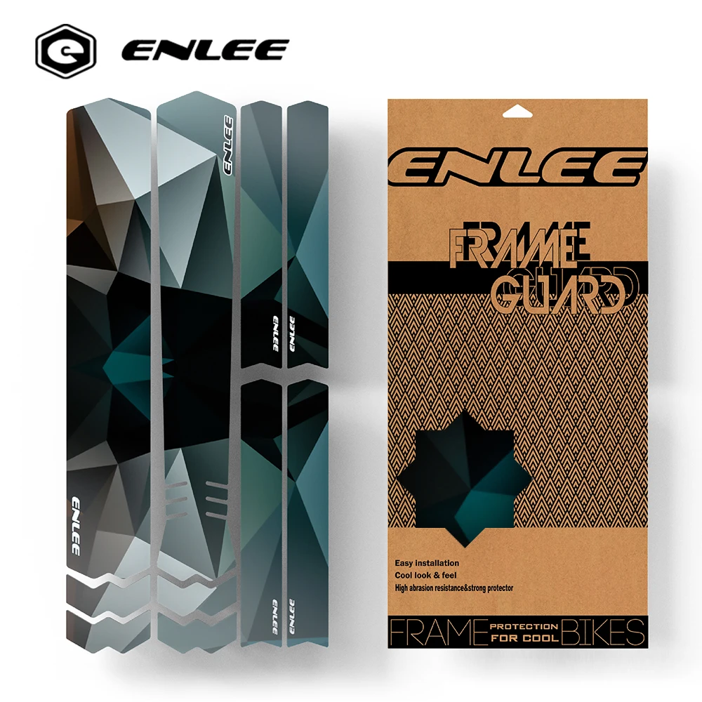 Enlee 3d 자전거 패스터 프레임 스크래치 방지 보호대 Mtb 도로 자전거 최고의 접착제 제거 스티커 미끄럼 방지 가드