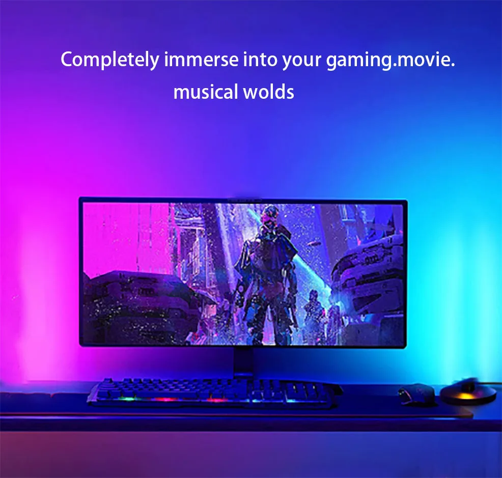 USB-Smart-Ambient-Led-PC-Backlight-Gaming-Computer-Monitor-Sync-Screen ...