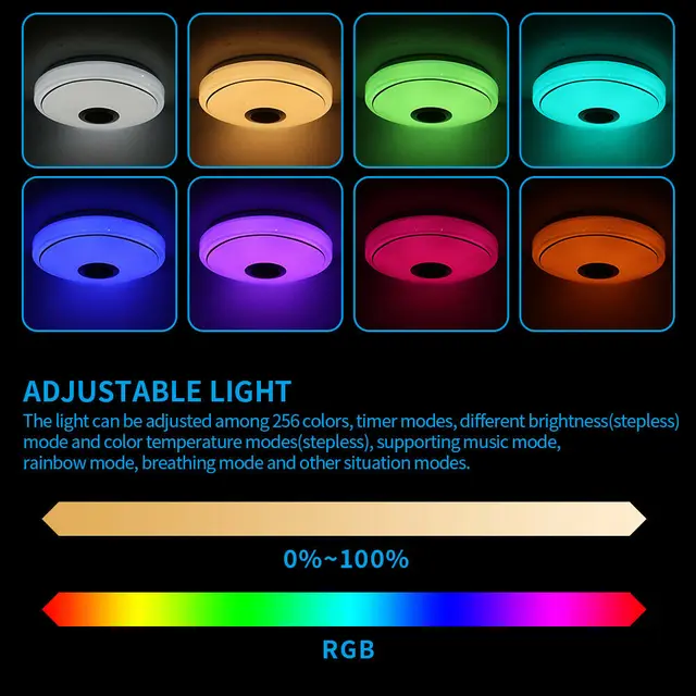 200W Wifi Modern Rgb Led Mennyezeti Lámpák Otthoni Világítási ...