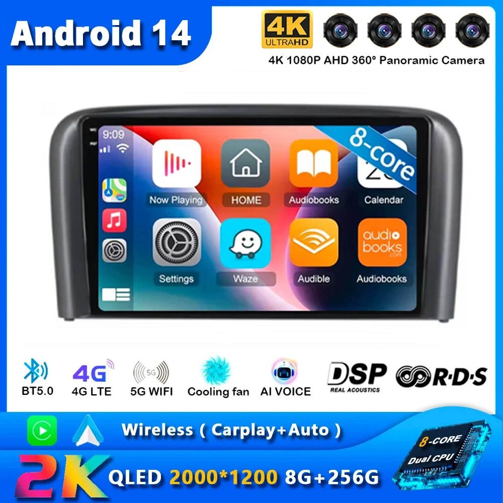 Android-14-Car-Radio-For-Volvo-S80-1998-1999-2000-2001-2002-2003-2004 ...