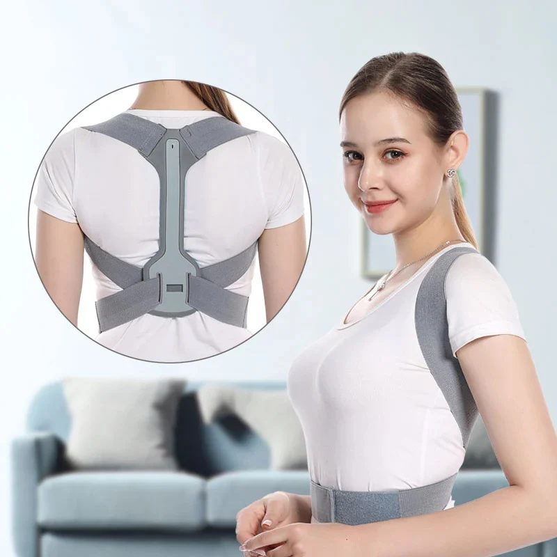 Back-Posture-Corrector-Adjustable-Neck-Brace-Training-Equipment-Home ...
