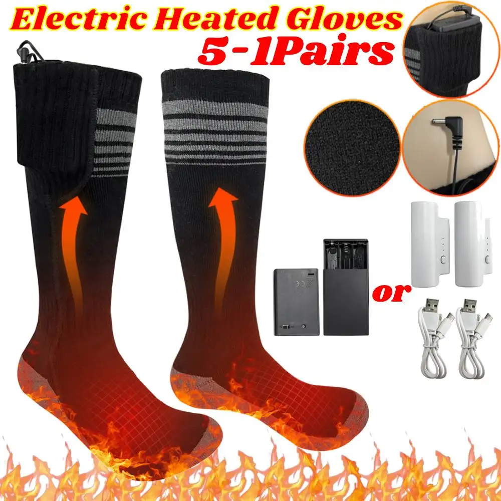 Calcetines-t-rmicos-con-USB-para-hombre-y-mujer-medias-t-rmicas-con ...