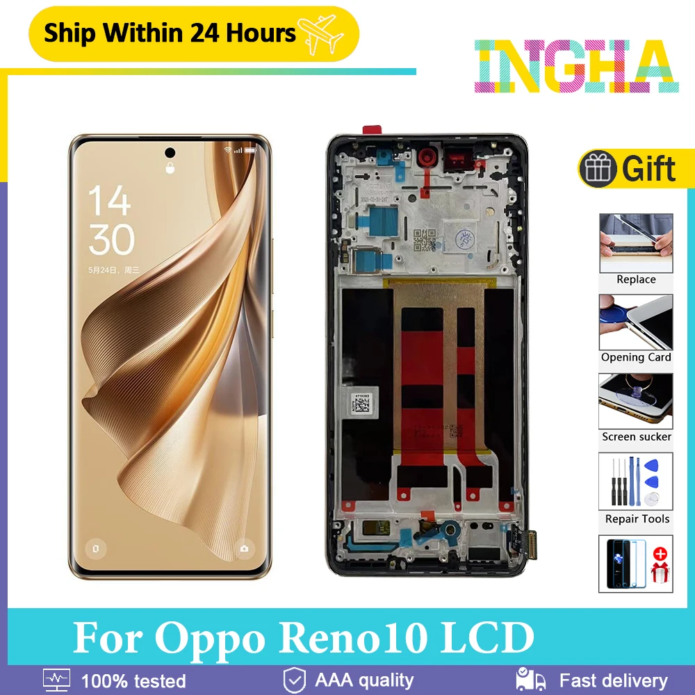 Original-AMOLED-6-7-For-Oppo-Reno10-LCD-CPH2531-Display-Touch-Screen-Digitizer-Assembly-Replace ...