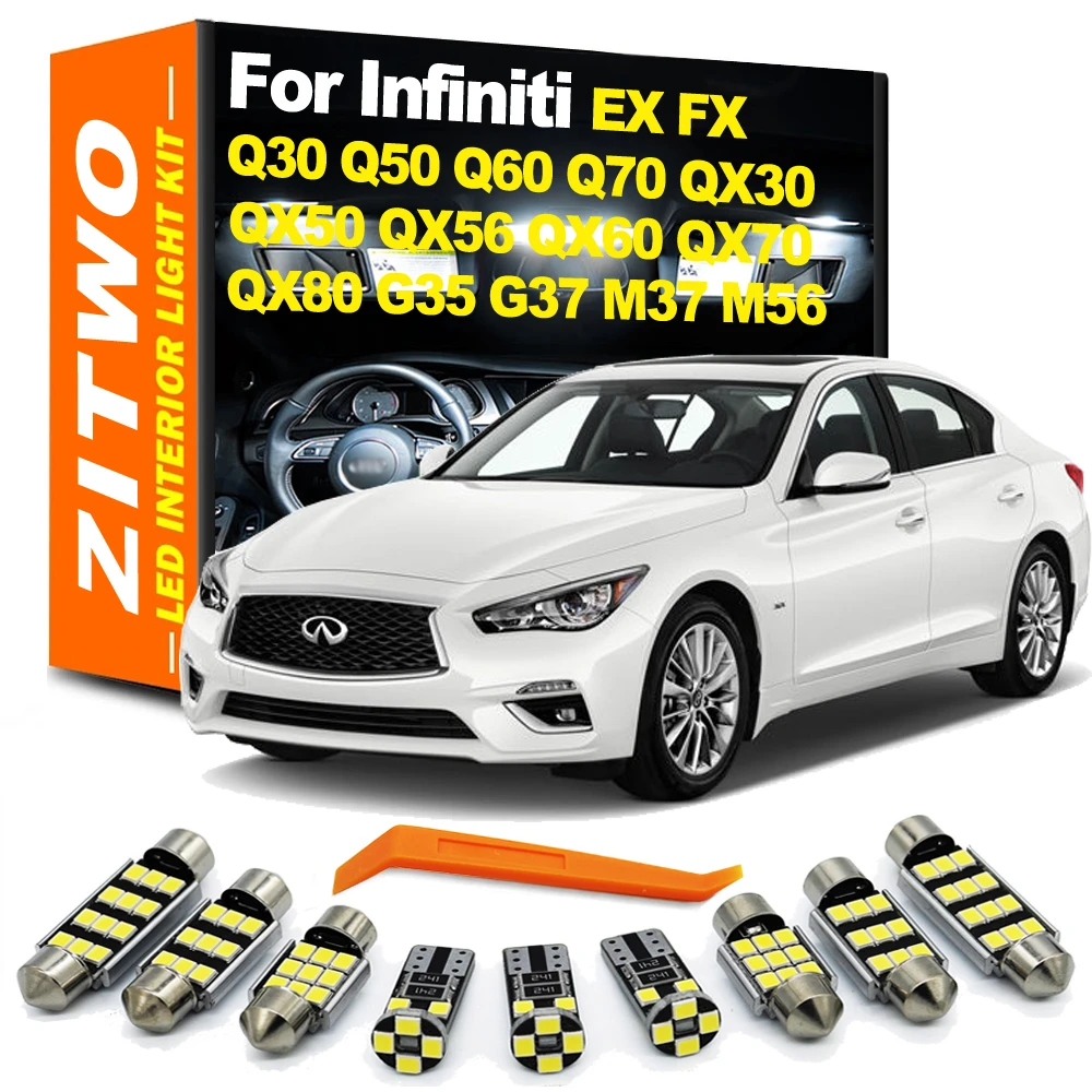 ZITWO LED 인테리어 라이트 키트 인피니티 Q30 Q50 Q60 Q70 QX30 QX50 QX56 QX60 QX70 QX80 FX35 FX37 EX35 EX37 G35 ...