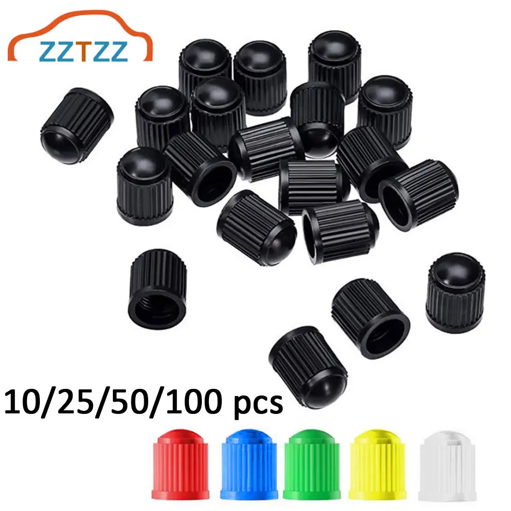 10/25/50/100pcs Tyre Valve Caps, Plastic Car Tire Stem Dust Covers ...