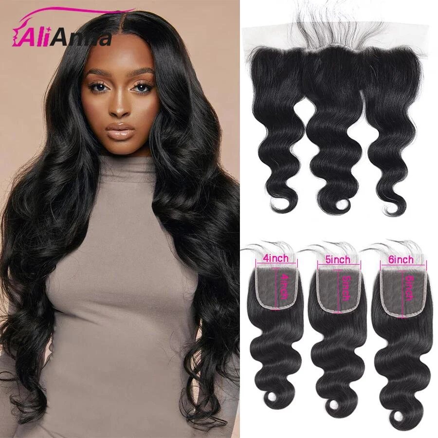 Body-Wave-Frontal-Only-ALIANNA-13X4-Lace-Frontal-6X6-Lace-Closure-Human ...