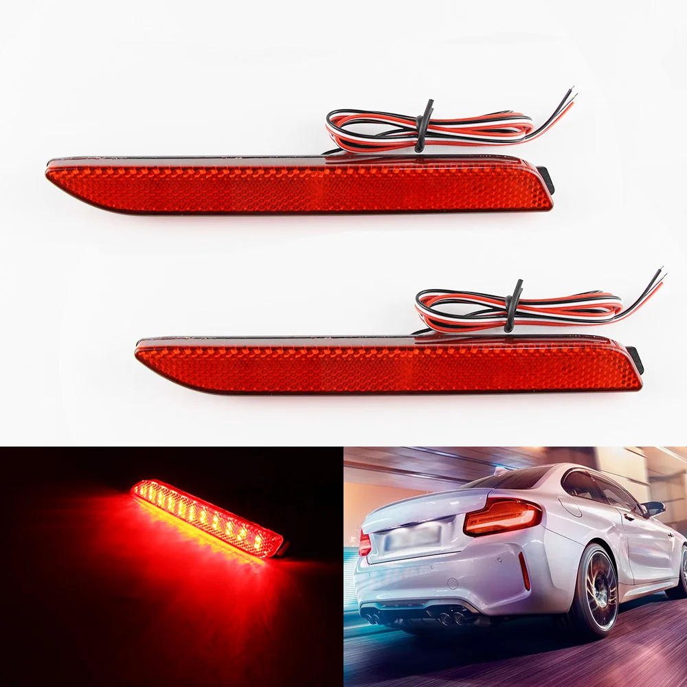 Reflector LED back Tail Rear Bumper Light Brake lamp fog light For ...