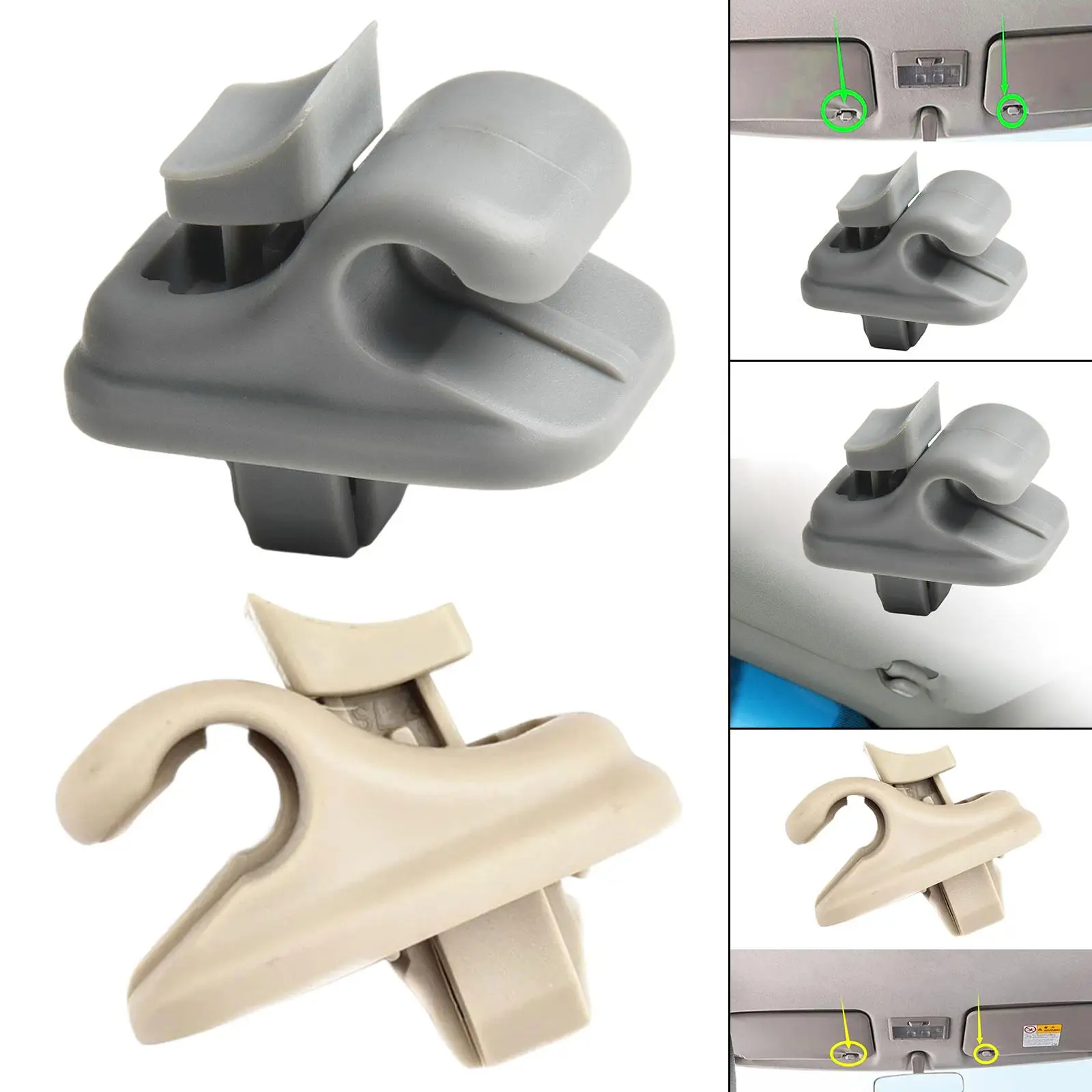 Auto Sun Visor Support Clip Parts Universal Car Vanity Mirror Mount ...