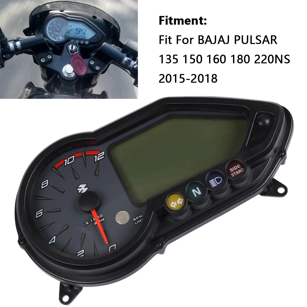 Motorcycle-Speedometer-Digital-LCD-Tachometer-Instrument-For-BAJAJ180-Pulsar-220S-Pulsar125-135 ...