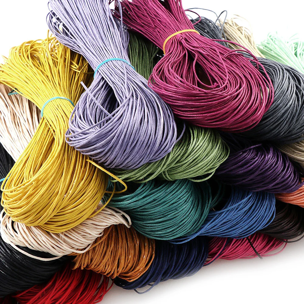 70M/lot 1mm Wax Thread Cotton Cord Wax Coated Strings for Braided ...