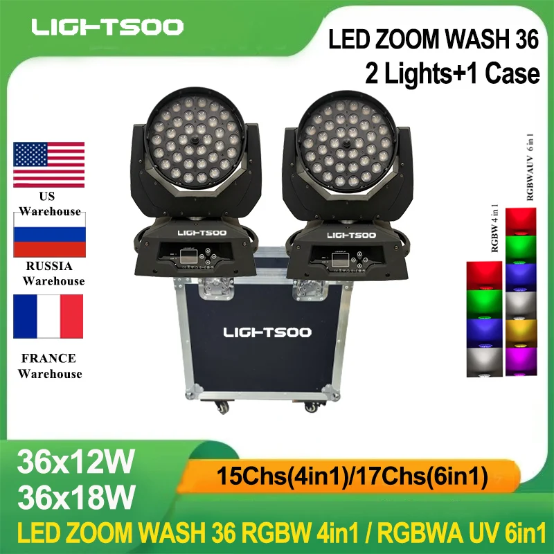 36x12w Zoom Wash Led Moving Head | Zoom Wash 36x15w Moving Head - Case ...