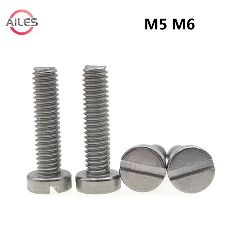 M5-M6-Pure-Titanium-TA2-Slotted-Cheese-Head-Screws-DIN84-Slotted-Flat ...