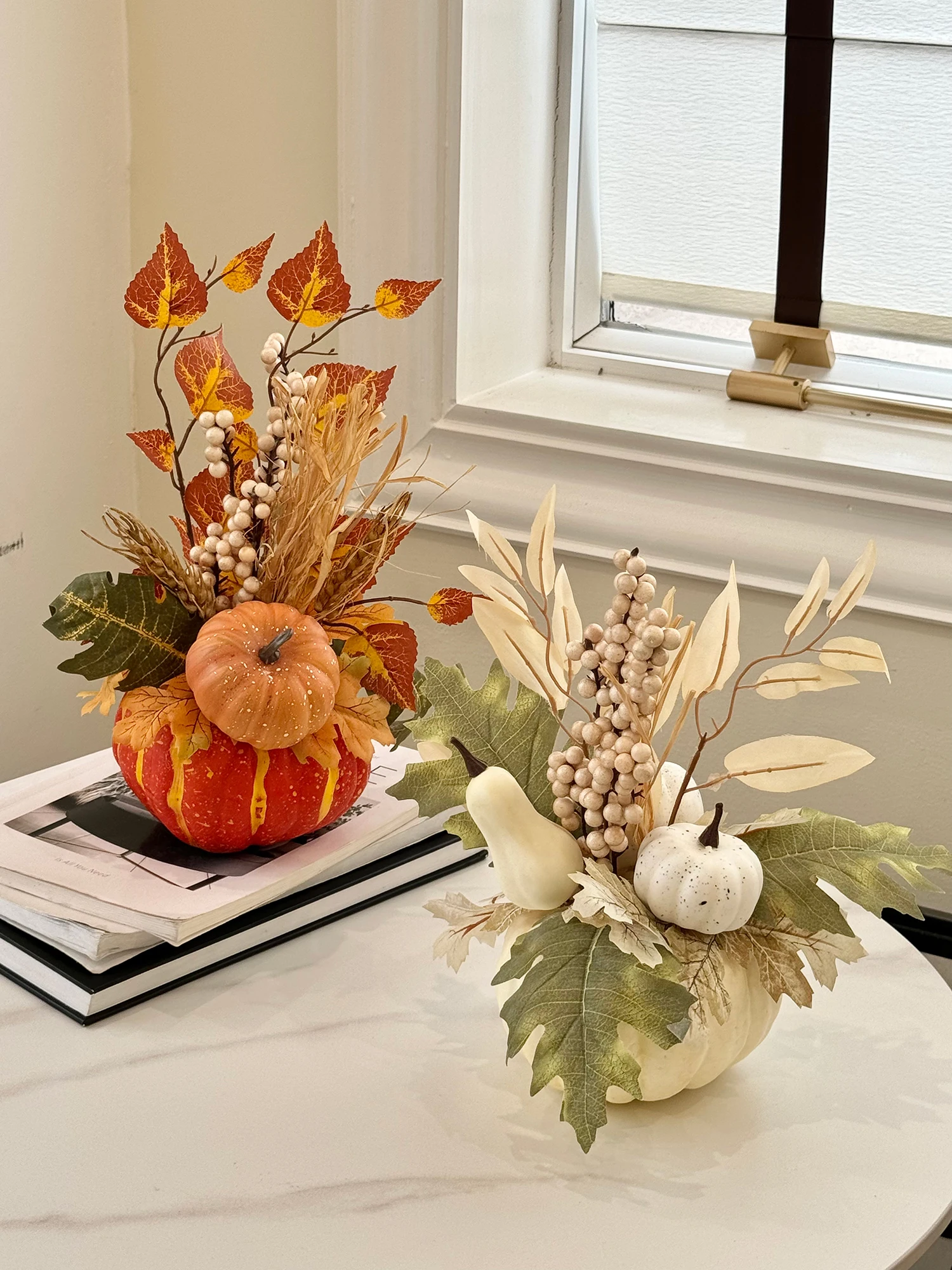 Halloween-table-decoration-simulation-pumpkin-Maple-Leaf-Table ...