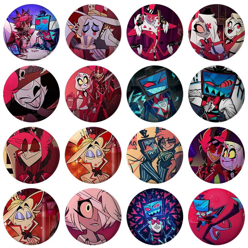 Why the 58mm Handmade Anime Hazbin Pin with Alastor & Vox is the ...