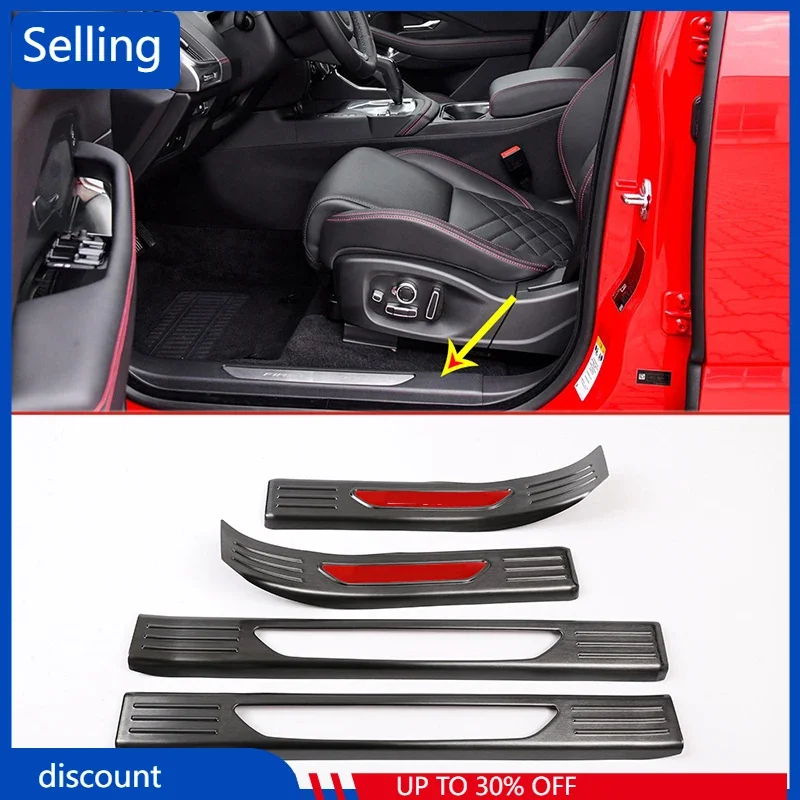 Car-Interior-Door-Sill-Protect-Plate-Panel-Cover-Trim-4-Pcs-Stainless ...