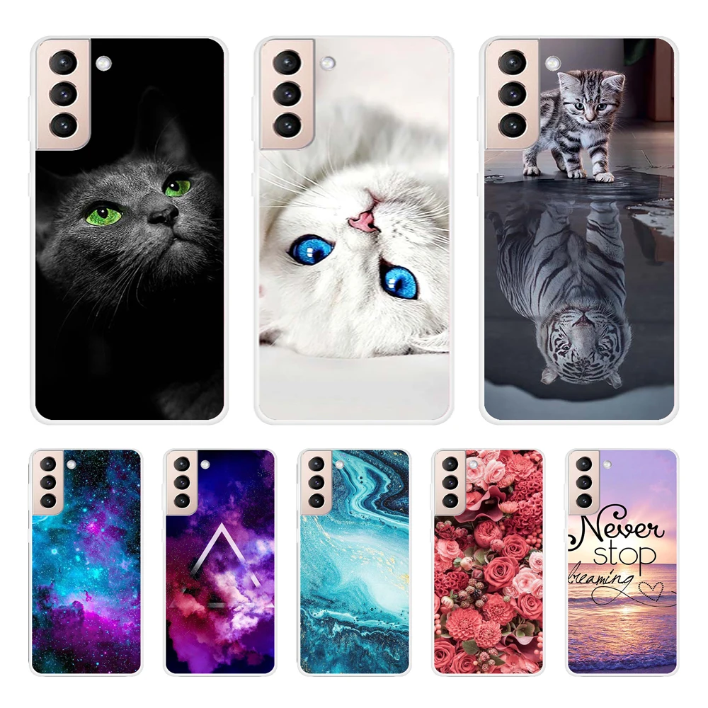 For-Samsung-S21-FE-Case-Soft-silicone-TPU-Back-Cover-For-Samsung-S21 ...