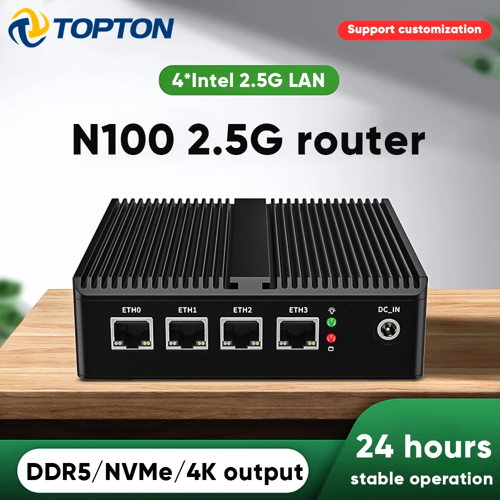 12e Gen Intel Firewall N100 N5105 Zachte Router 4X2.5G I226 I225 Lan ...