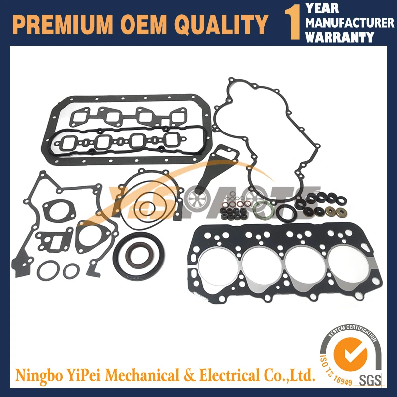 Full gasket kit Cylinder Head Gasket For Toyota Forklift 1DZ Graphite ...