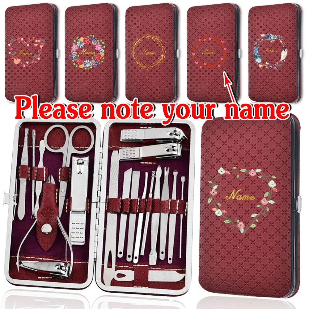 Customized-Name-19Pcs-Manicure-Cutters-Nail-Clippers-Set-Stainless ...