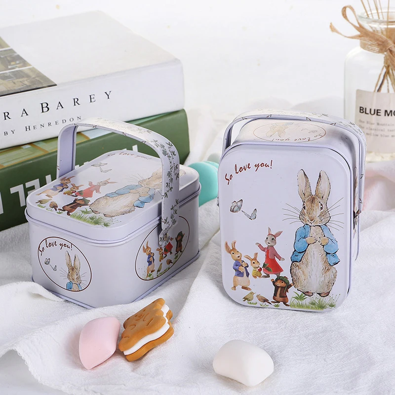 White-Rabbit-Toffee-Tin-Can-Small-Suitcase-Storage-Can-Tin-Metal-Candy ...