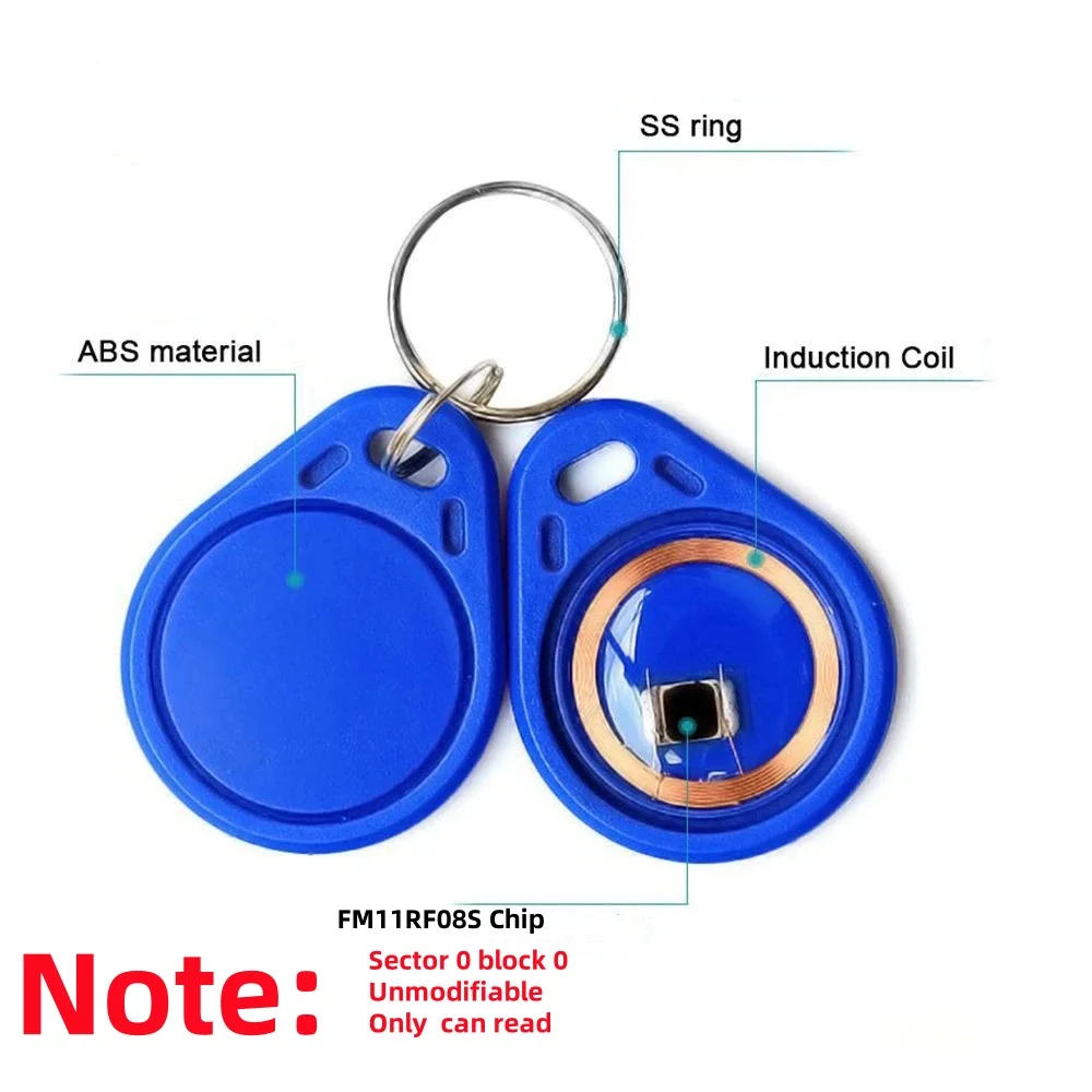 13.56MHz RFID Keyfob NFC Keytag for Access Control, ISO14443A Proximity ...