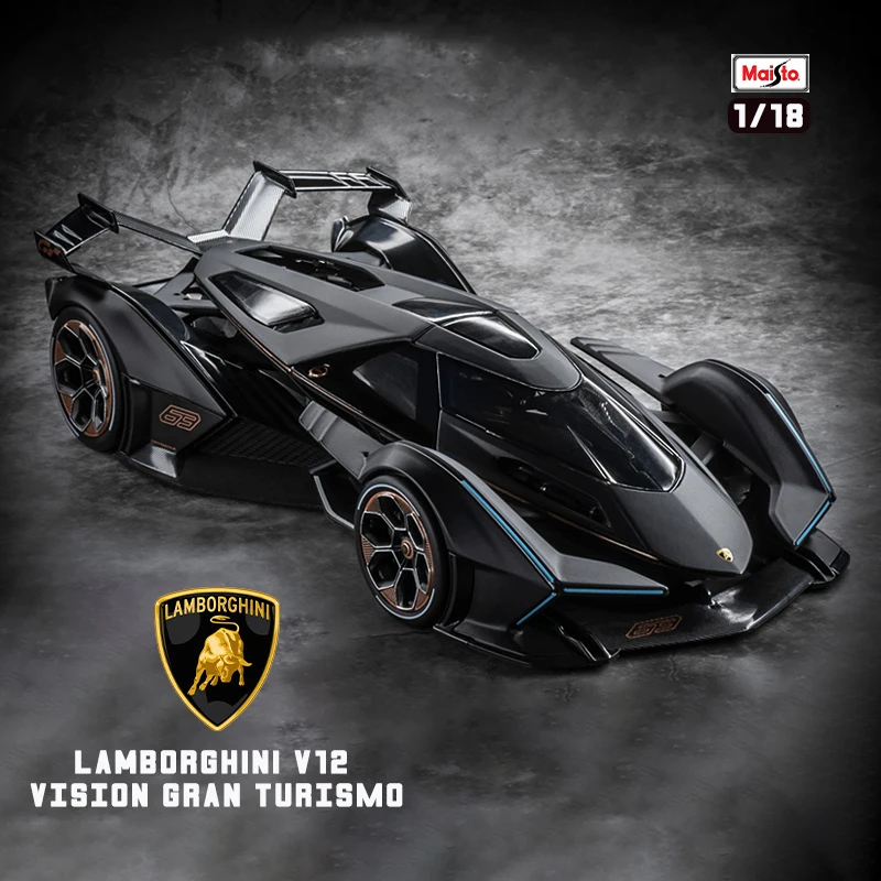 Maisto-1-18-Lamborghini-V12-Vision-Gran-Turismo-Black-Car-Modle-Alloy ...