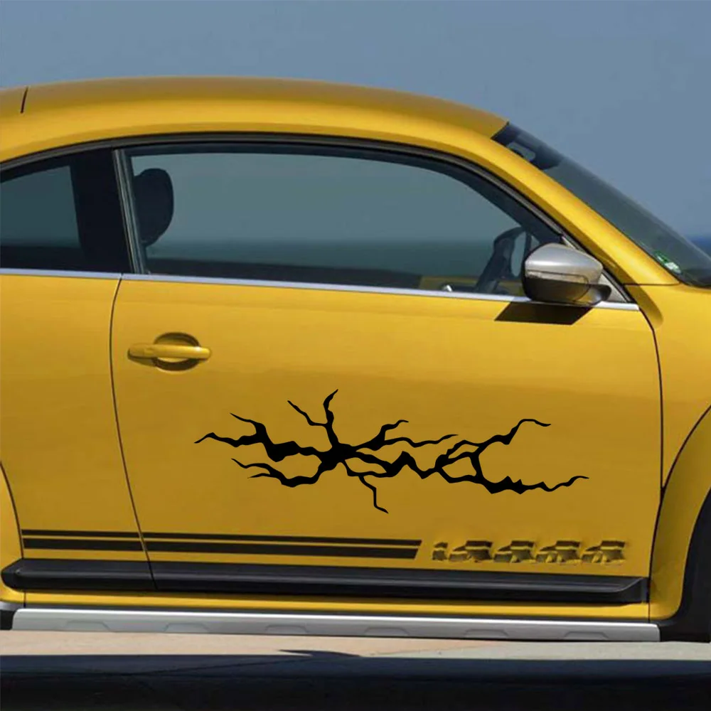 Lightning-Bolt-on-Wheels-Dramatic-Crack-Effect-Car-Stickers-Exciting ...