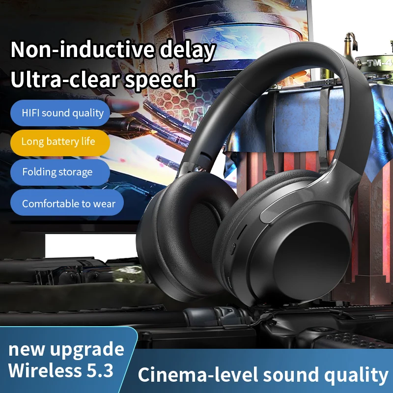 Wireless-Bluetooth5-3-Headphone-Type-C-Chargeable-Foldable-Noise ...