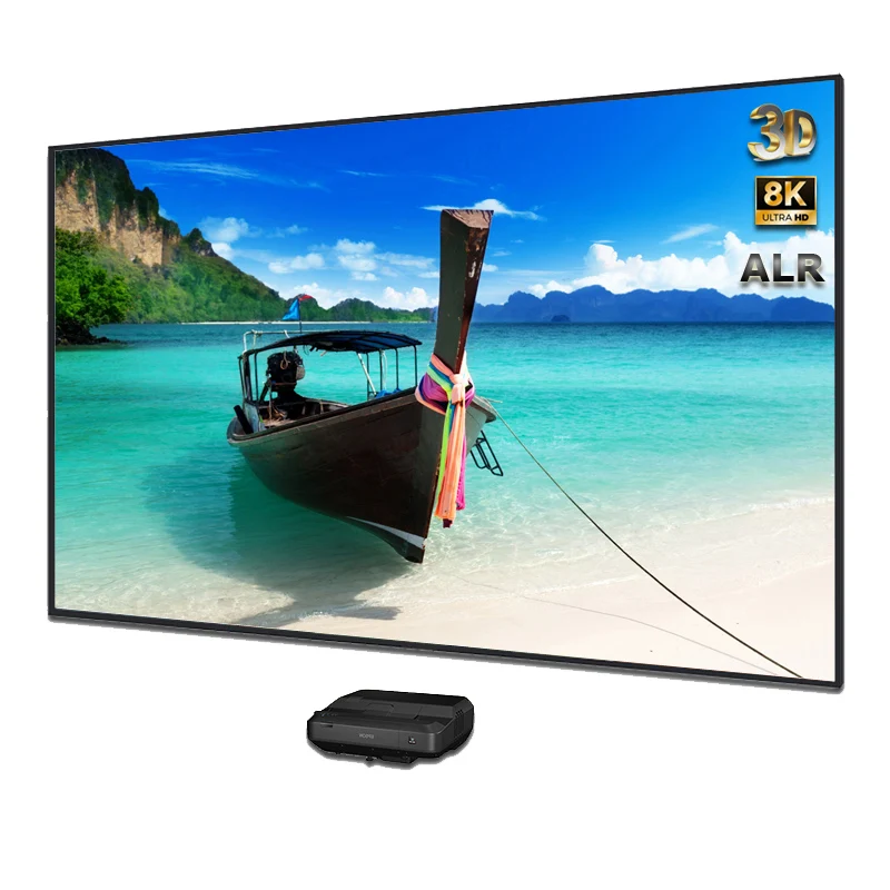 NEW 150 Inch Max ALR T Prism UST Ultra Short Throw Projector Screen ...