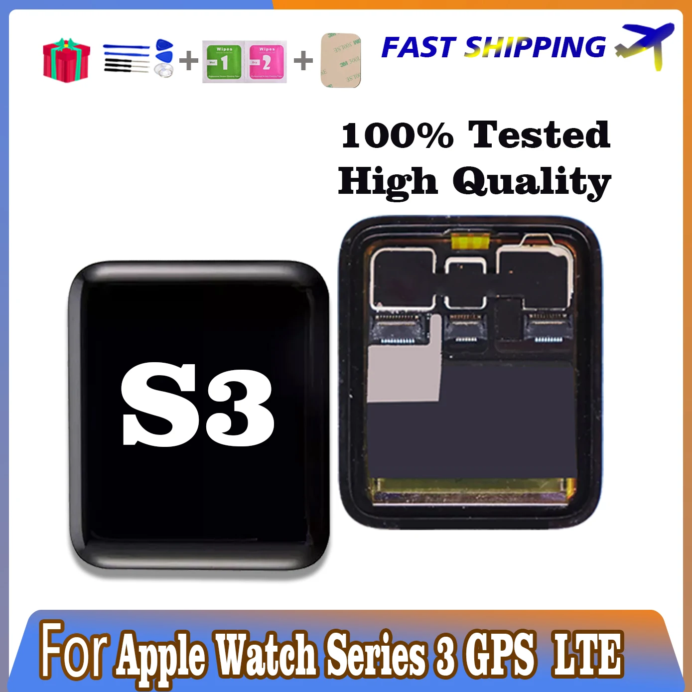 high quality For Apple Watch Series 3 GPS 38mm 42mm LTE Lcd Display ...