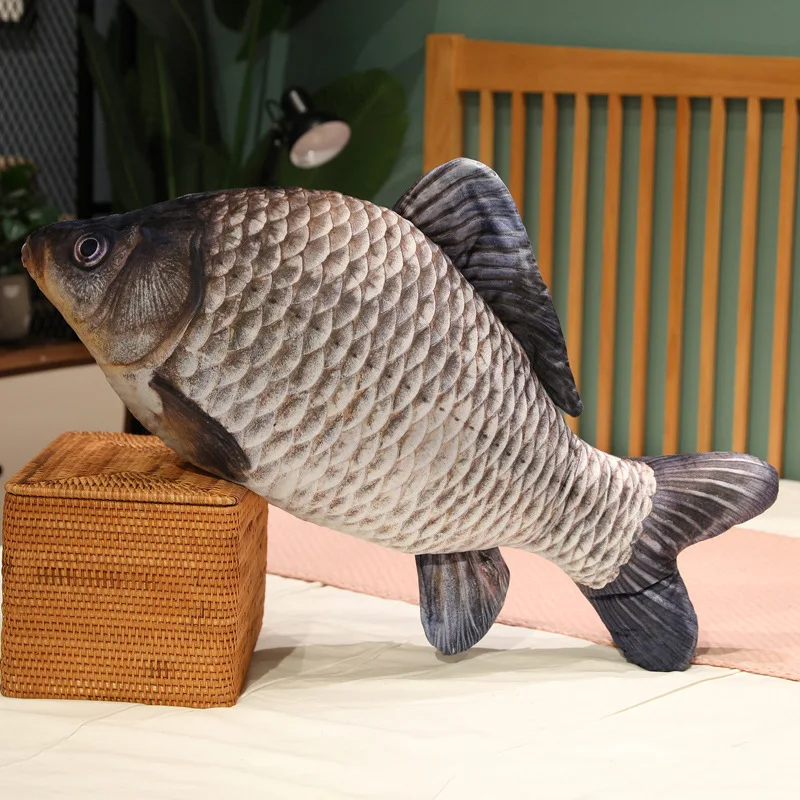 30-100cm Simulation Funny Fish Plush Toys Stuffed Soft Animal Carp ...