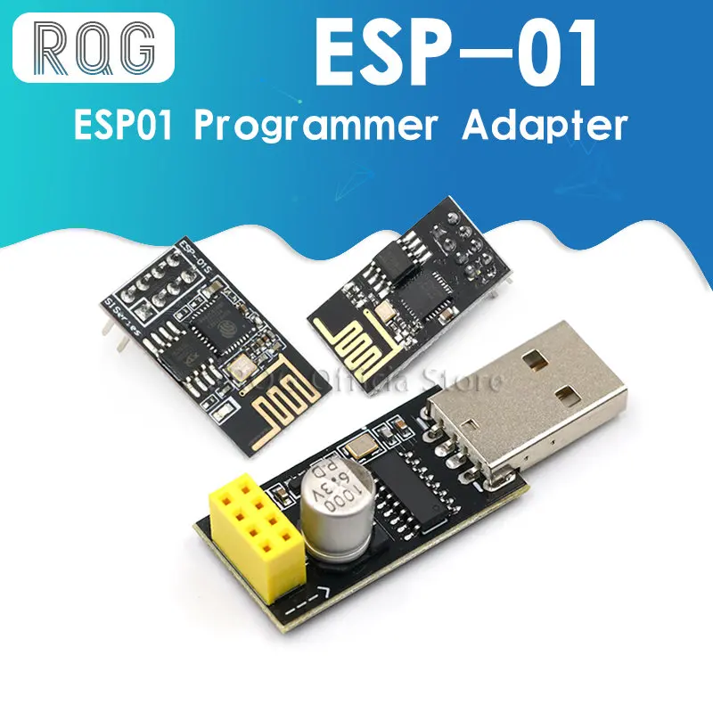 ESP01 مبرمج محول UART GPIO0 ESP 01 Adaptater ESP8266 CH340G USB إلى ...