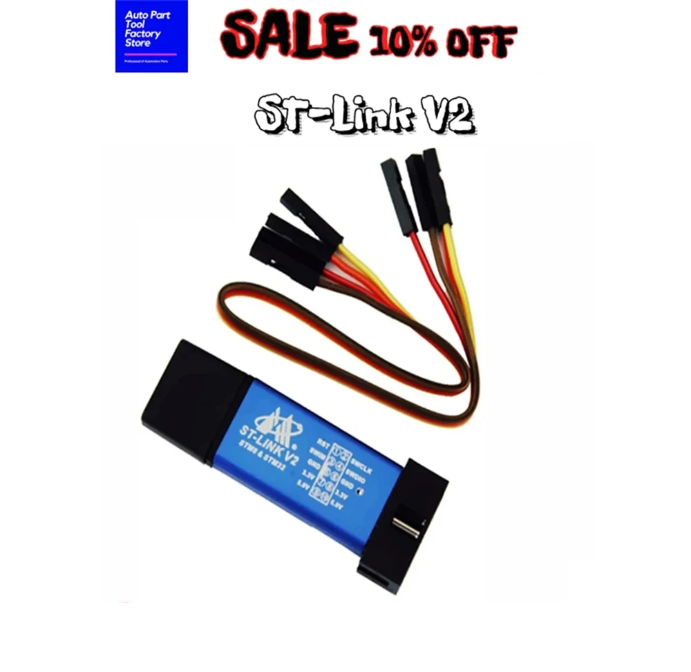 St Link V2 Programmer Stlink Mini Stm8stm32 Simulator Download Programming With Cover Dupont