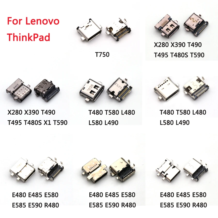 2pcs Dc Power Jack For Laptop Lenovo Thinkpad E480 E485 E580 E585 R480 ...