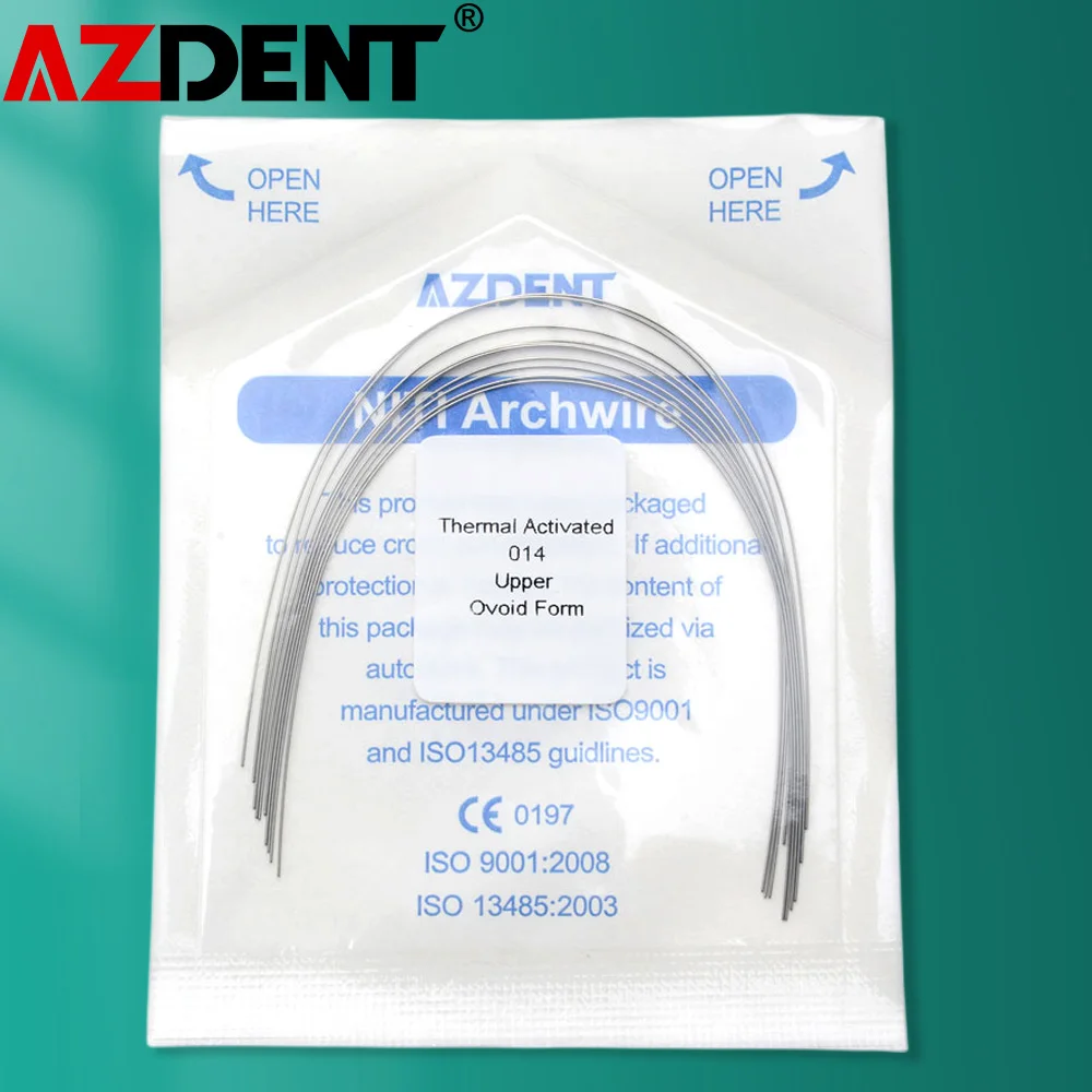 AZDENT 10Pcs/Pack Dental Niti Thermal Activated Round Arch Wire Oval ...