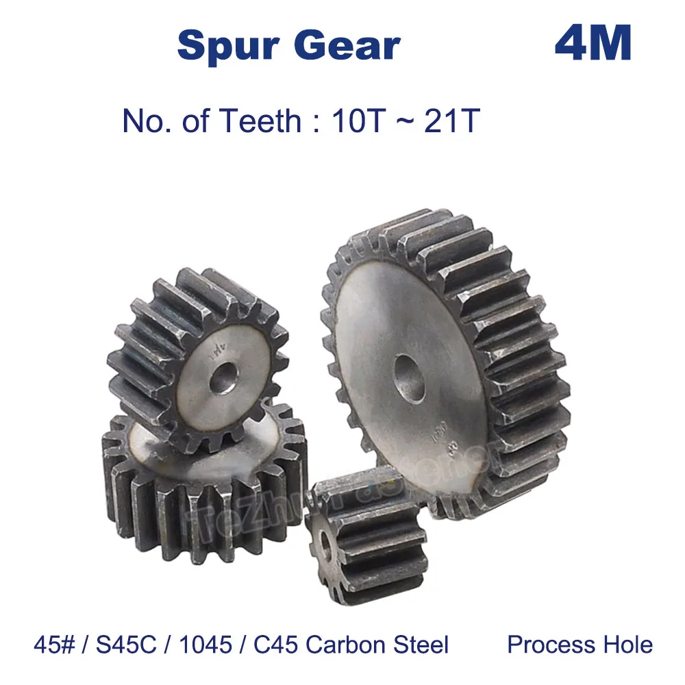 Spur-Gear-4M-10T-21T-Flat-Gear-Cylindrical-Gear-Outer-External-Gears ...
