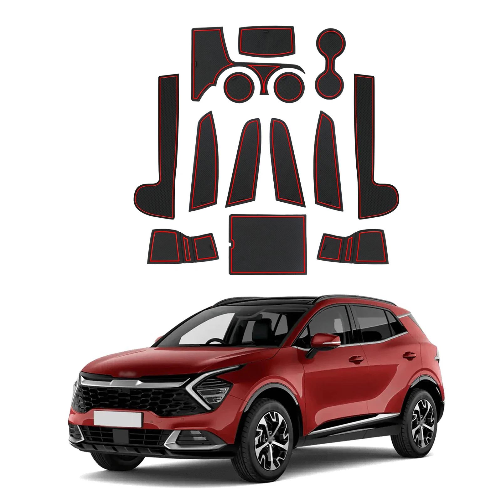 LFOTPP Door Groove Mat for Kia Sportage NQ5 2022 2023 Car Anti-slip ...