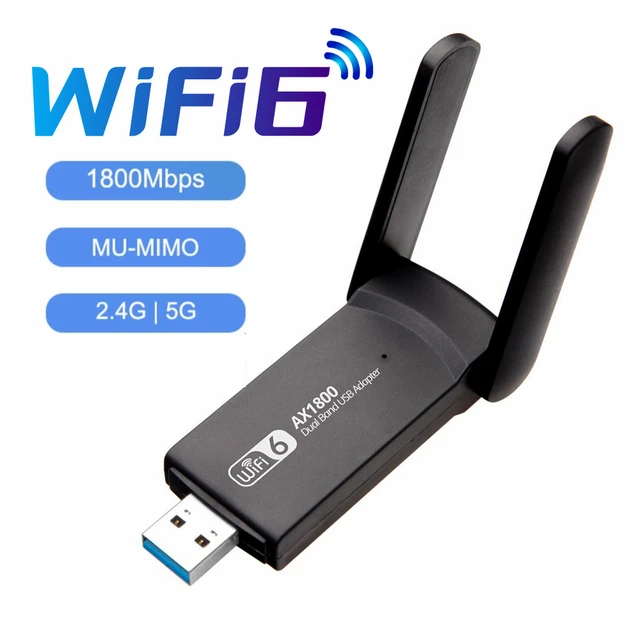 RTL8832AU WiFi6 USB3.0 Wi-Fi kablosuz ağ kartı 1800Mbps Wifi 6 USB adaptör desteği Win 7 10 11 2 ...