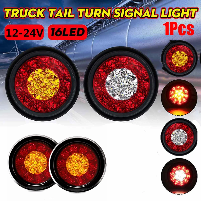 Luces-traseras-redondas-de-12V-y-4-para-coche-luces-traseras-rojas-de ...